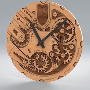 Clock SVG Mechanical Wall Clock Digital Download DXF - Etsy