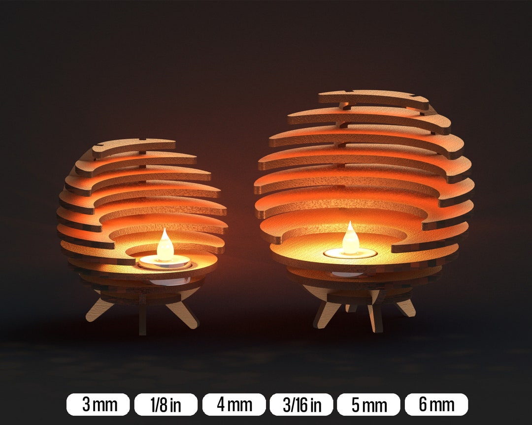 Sphere Tealight Holder SVG Set Candle Holder Digital Download - Etsy