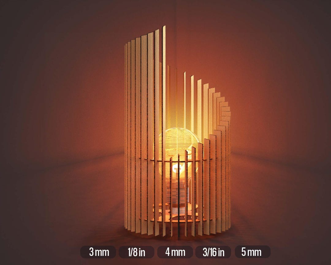 Desktop Light or Ceiling Chandelier Laser Cutting File Bundle - Etsy