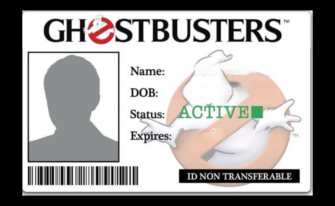 GHOSTBUSTERS ID Card - Etsy
