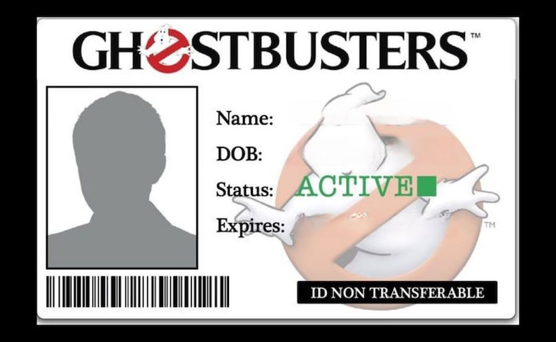 GHOSTBUSTERS ID Card - Etsy