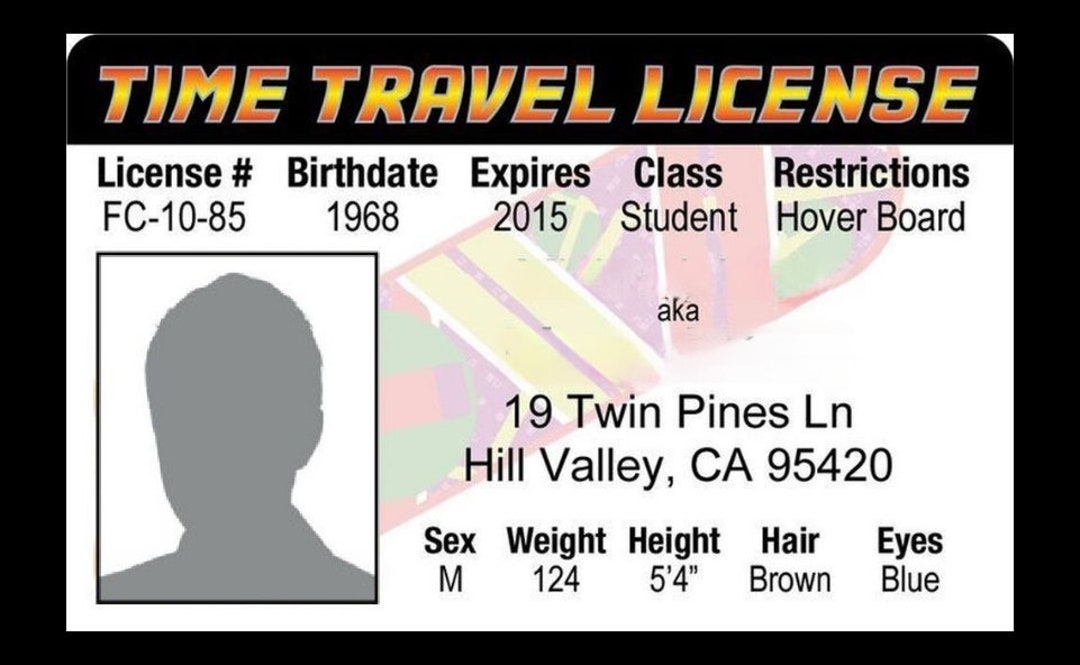Time Traveller ID Card - Etsy