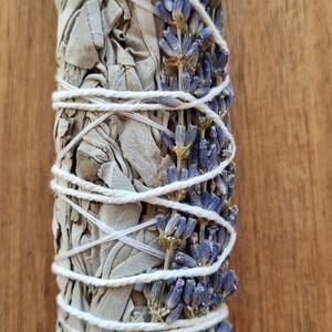 Mini Lavender Sage Smudge Stick: Mediterranean Aromatherapy (10cm) - Etsy