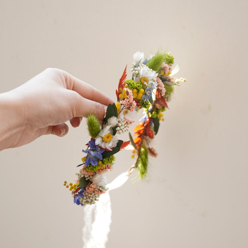 Dried Flowers Crown,bridal Crowns,wedding Crown,flower Girl Crow,newborn Crown,boho Bride Crown ...