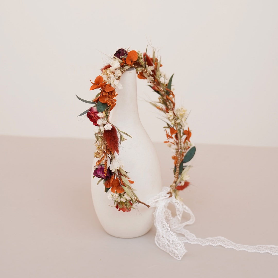 Boho Bride Crown,baby's Breath Crown,dried Flowers Crown,bridal Crowns ...