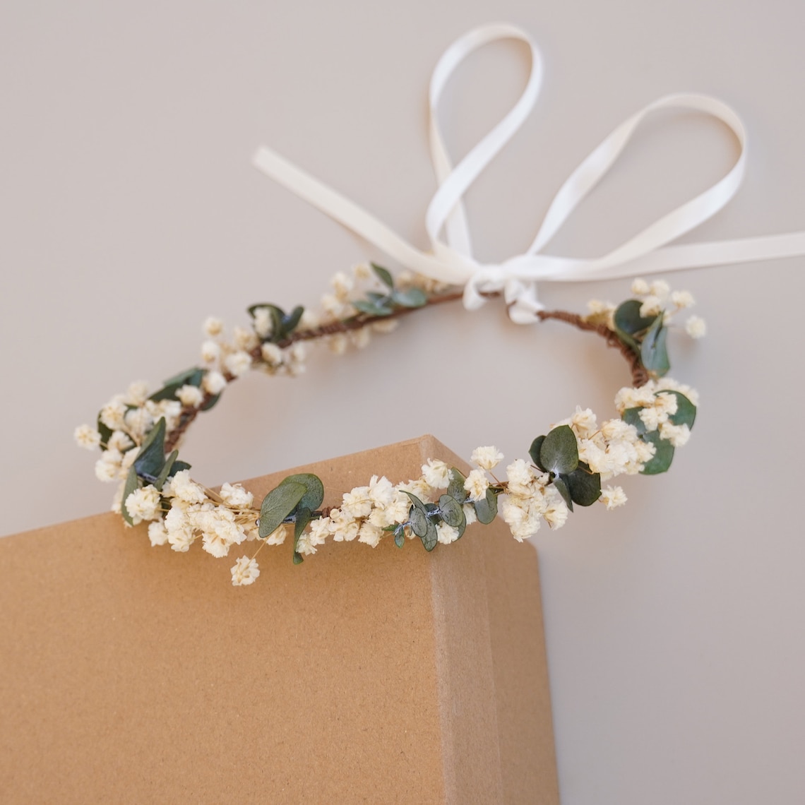 Baby's Breath Crown, Dried Flowers Crown, Bride Crowns, Wedding Crown ...