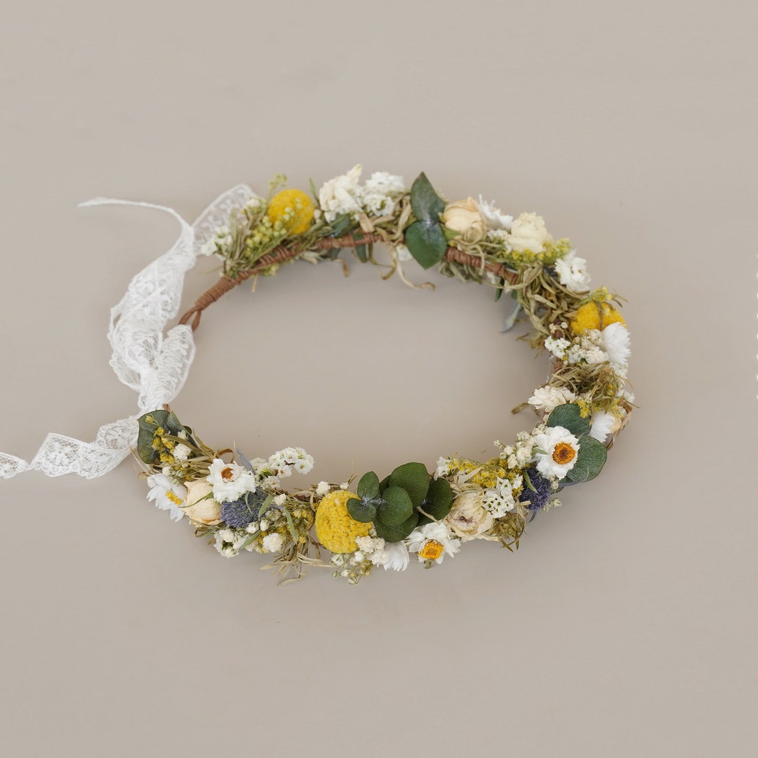 Dried Flowers Crown,bridal Crowns,wedding Crown,flower Girl Crow ...