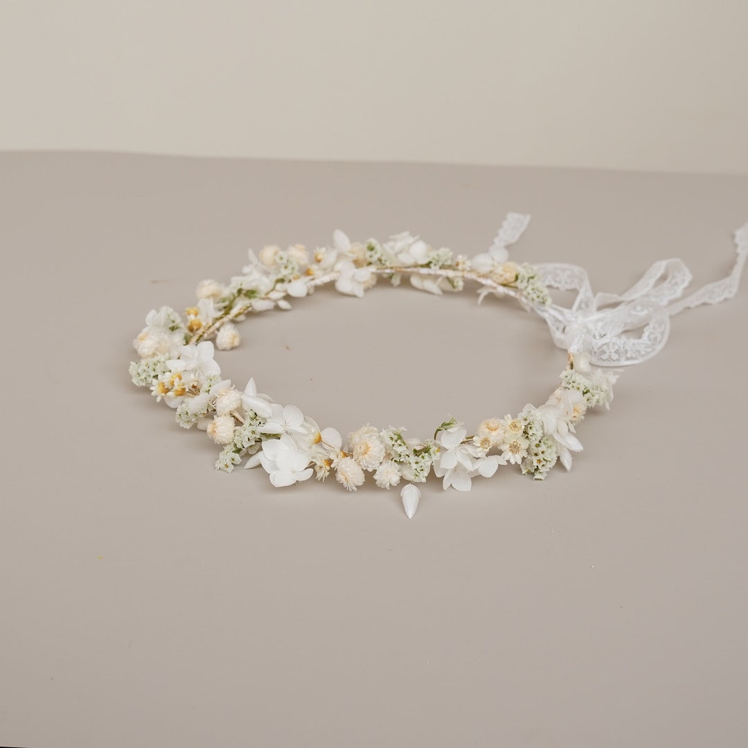 Boho Bride Crown,dried Flowers Crown,bridal Crowns,wedding Crown - Etsy