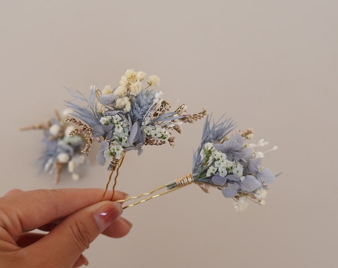 Something Blue Hair Pin, Bride Hair Pin, Blue Flower, Bride Hair ...
