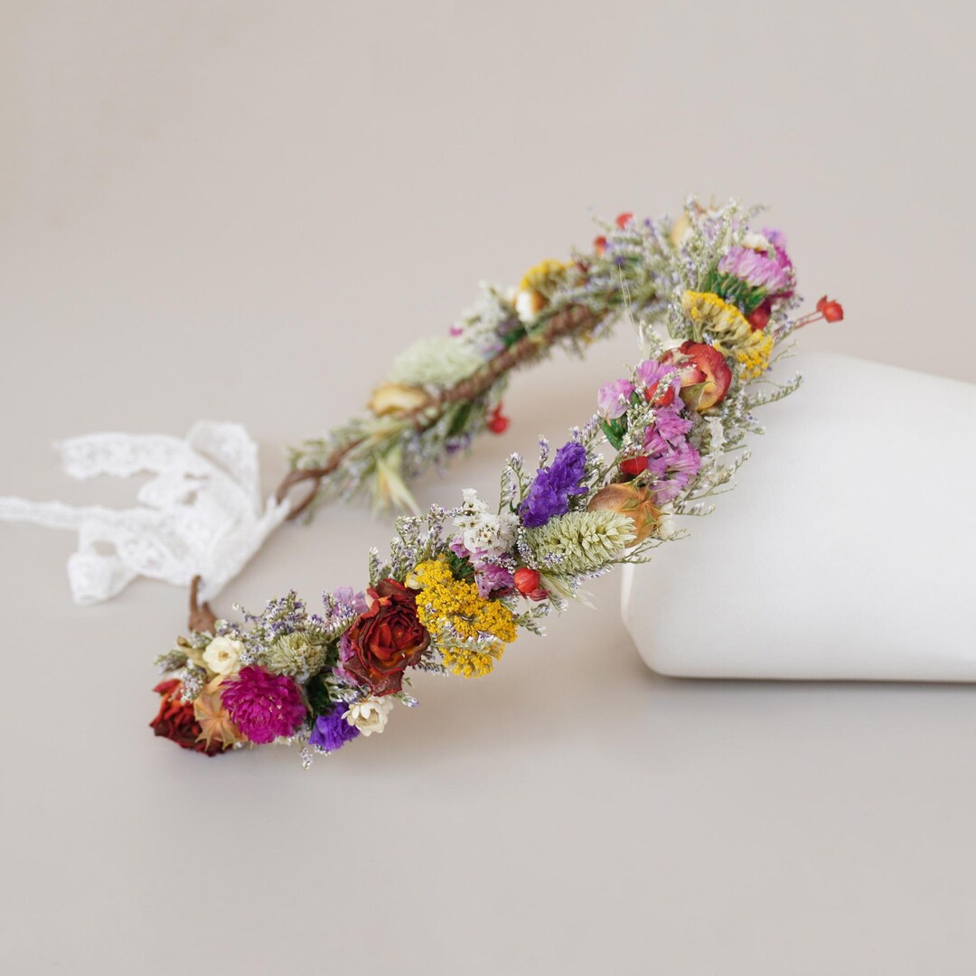 Dried Flowers Crown,bridal Crowns,wedding Crown,flower Girl Crow,boho ...