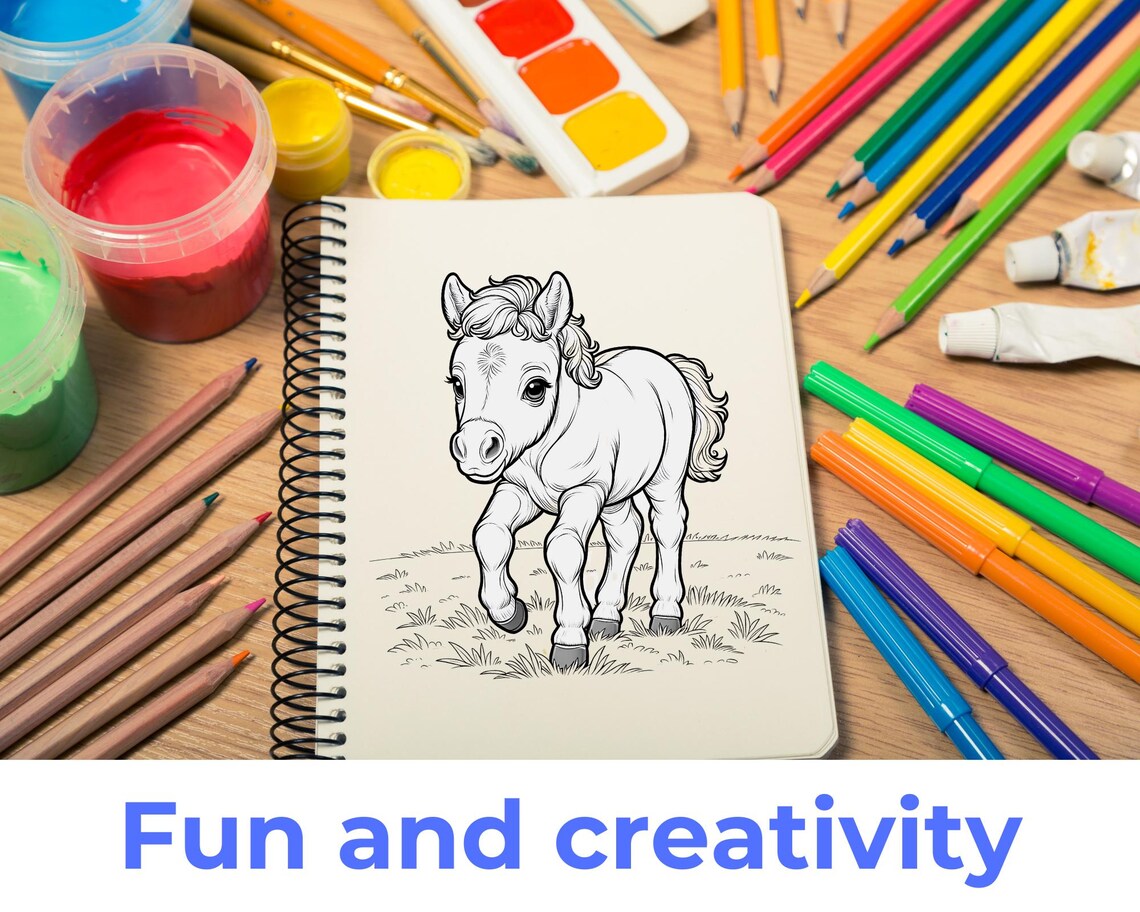 7 Majestuous Horses Coloring Pages for Kids - Printable Horses Coloring ...