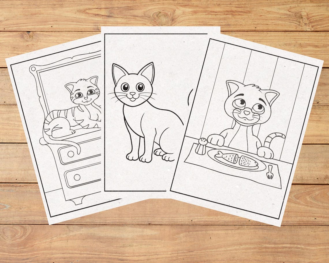 35 Adorable Cat Coloring Pages for Kids - Printable Cat Coloring Pages ...