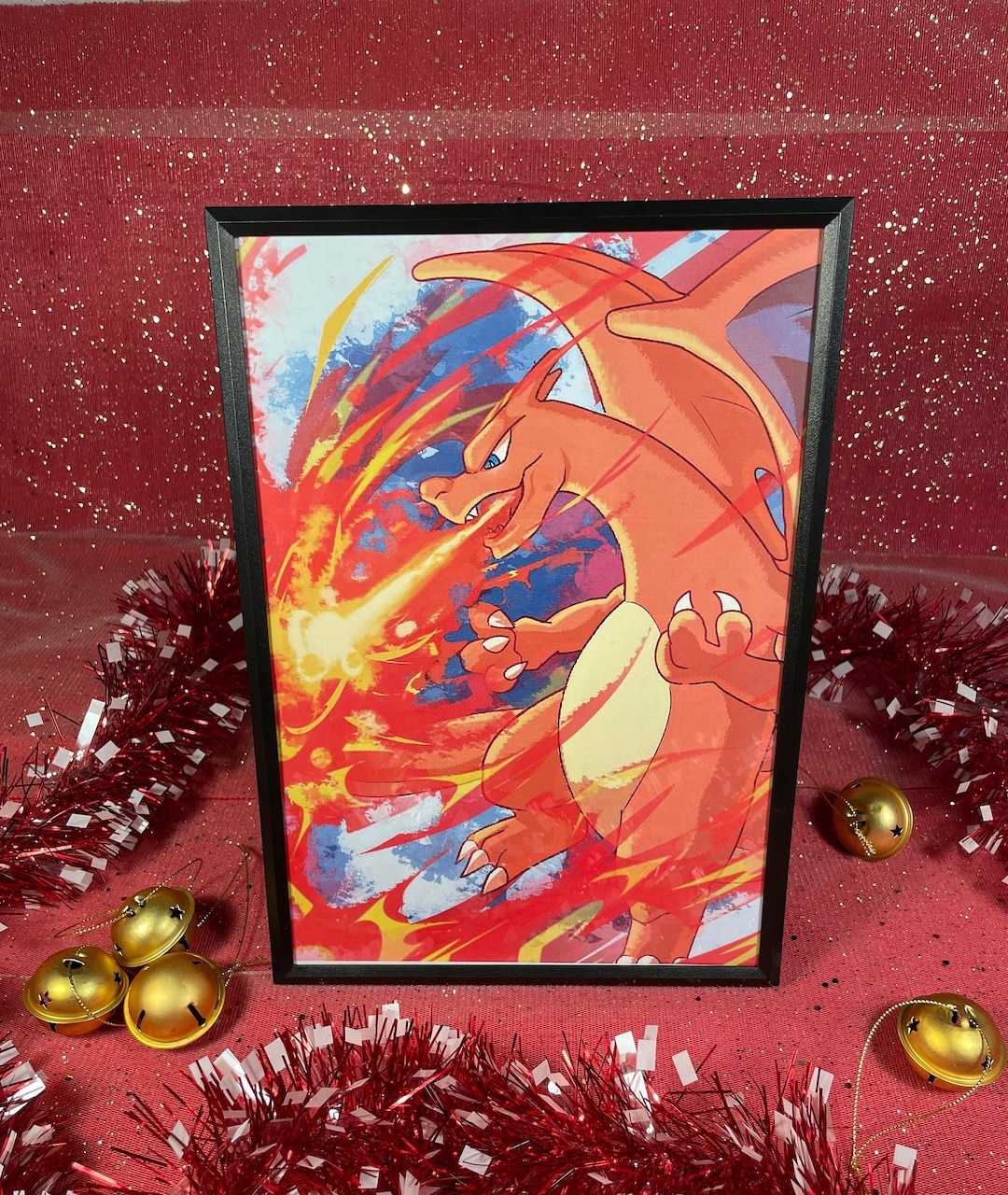 Poster With Frame: Flying Charizard A4 Ready to Hang - Etsy