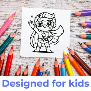 7 Superhero Coloring Pages for Kids - Printable Superhero Coloring ...