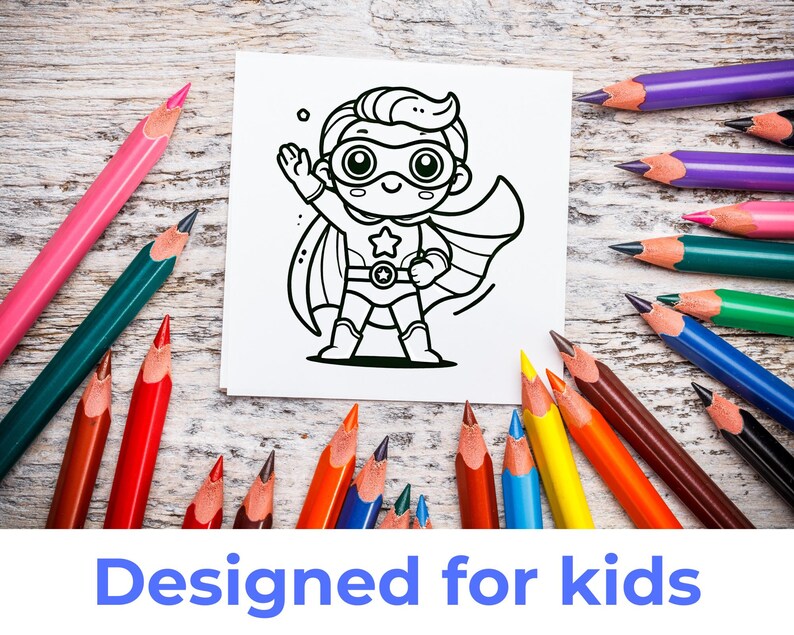 7 Superhero Coloring Pages for Kids - Printable Superhero Coloring ...