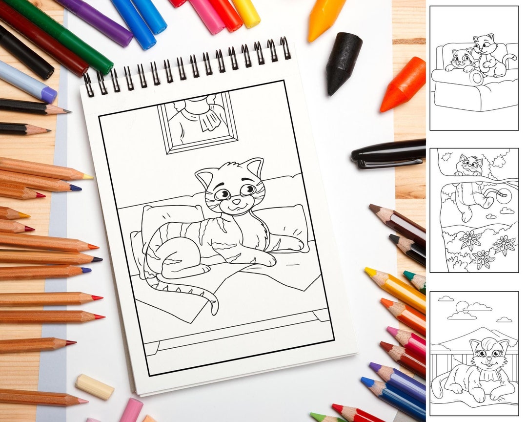 35 Adorable Cat Coloring Pages for Kids - Printable Cat Coloring Pages ...