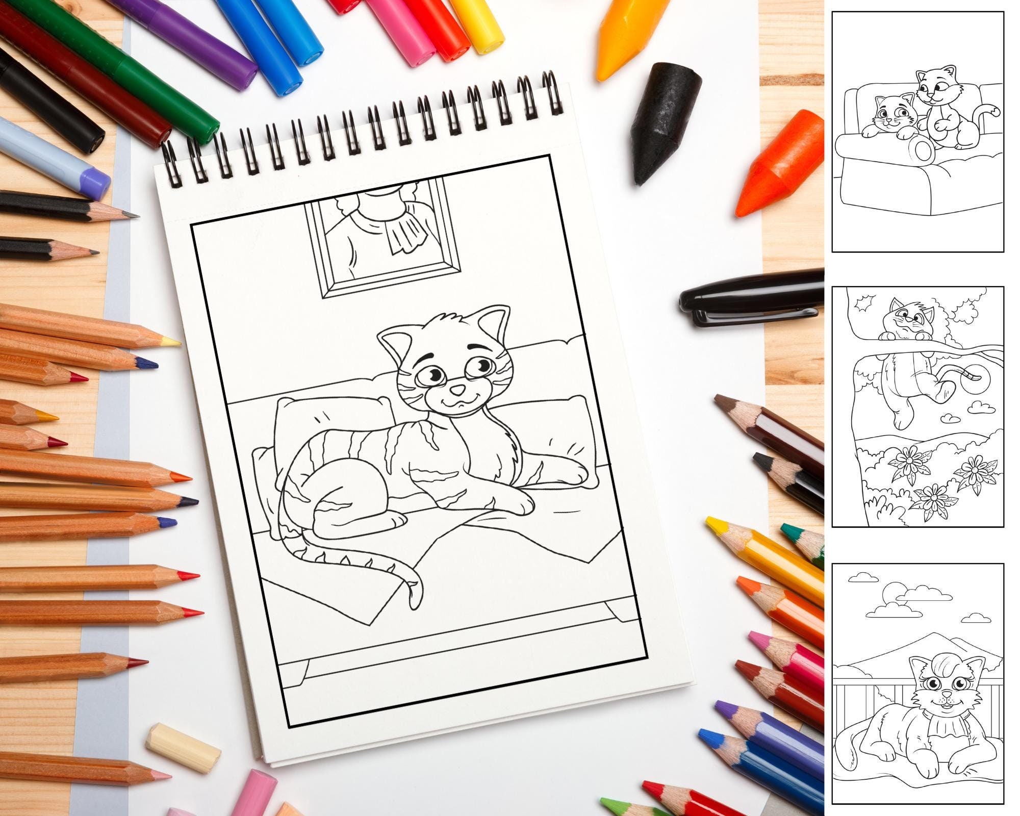 35 Adorable Cat Coloring Pages for Kids - Printable Cat Coloring Pages ...