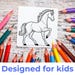 7 Majestuous Horses Coloring Pages for Kids - Printable Horses Coloring ...