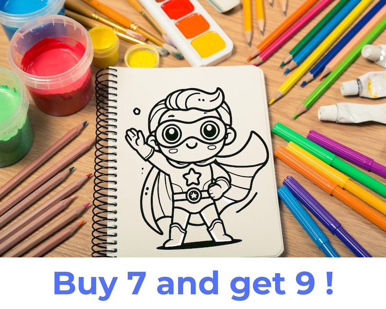 7 Superhero Coloring Pages for Kids - Printable Superhero Coloring ...