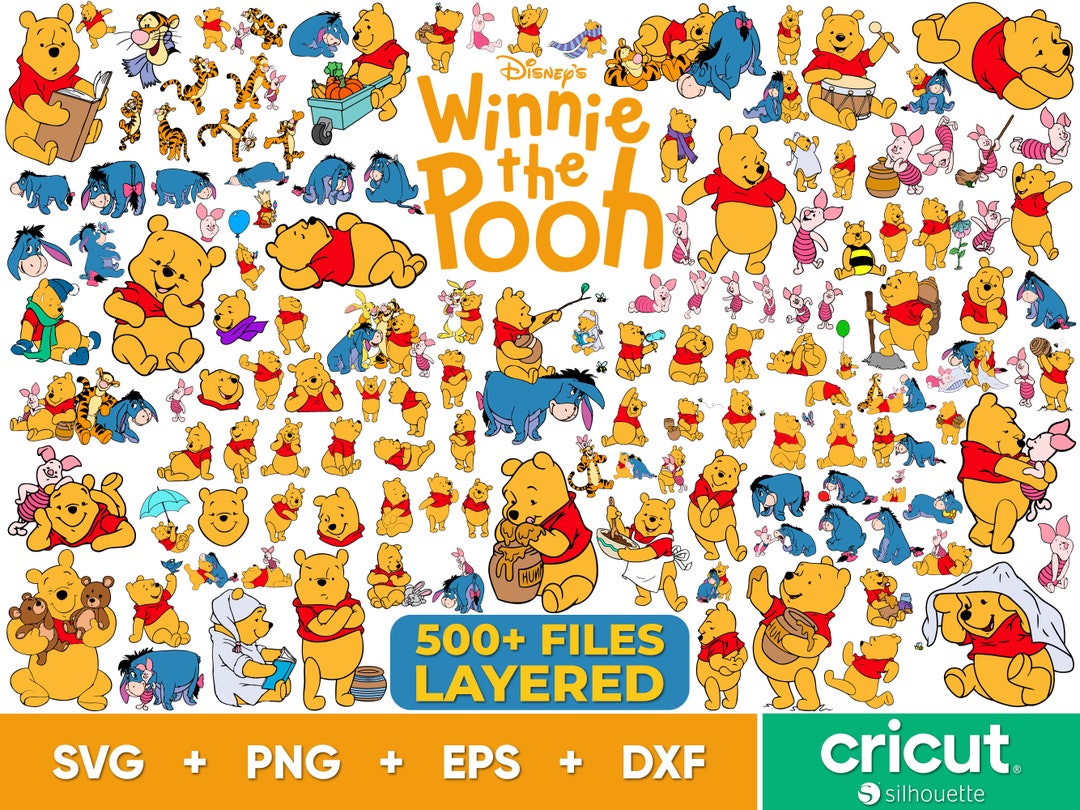 Winnie the Pooh SVG Bundle, Tigger Png, Eeyore Svg Files for Cricut and ...