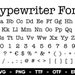 Typewriter Font SVG, Typewriter Font Svg Files for Cricut and ...