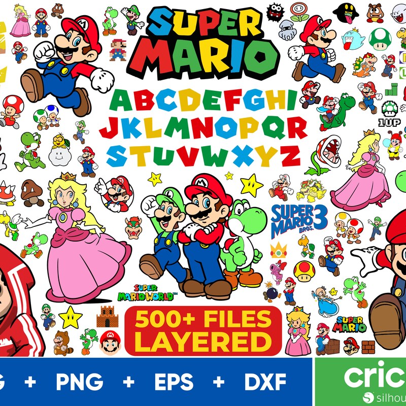 Mario Svg - Etsy