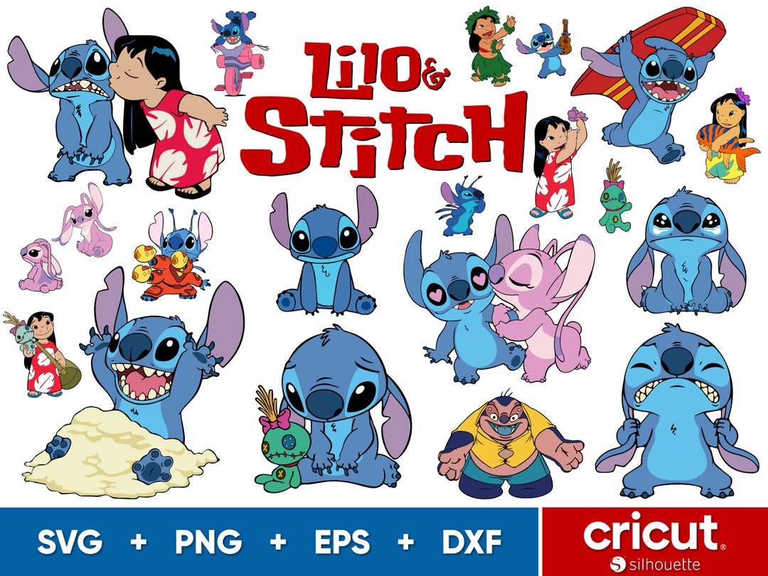 Lilo and Stitch SVG, Layered Svg Files for Cricut and Silhouette ...
