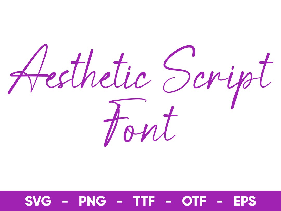 Aesthetic Script Font SVG, Handwritten Font, Beautiful Calligraphy Font ...