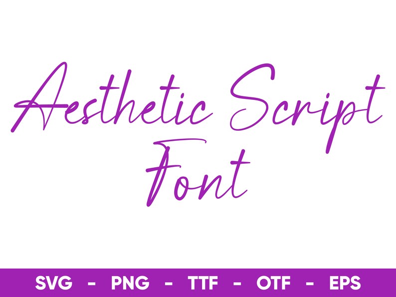 Aesthetic Script Font SVG Handwritten Font Beautiful - Etsy