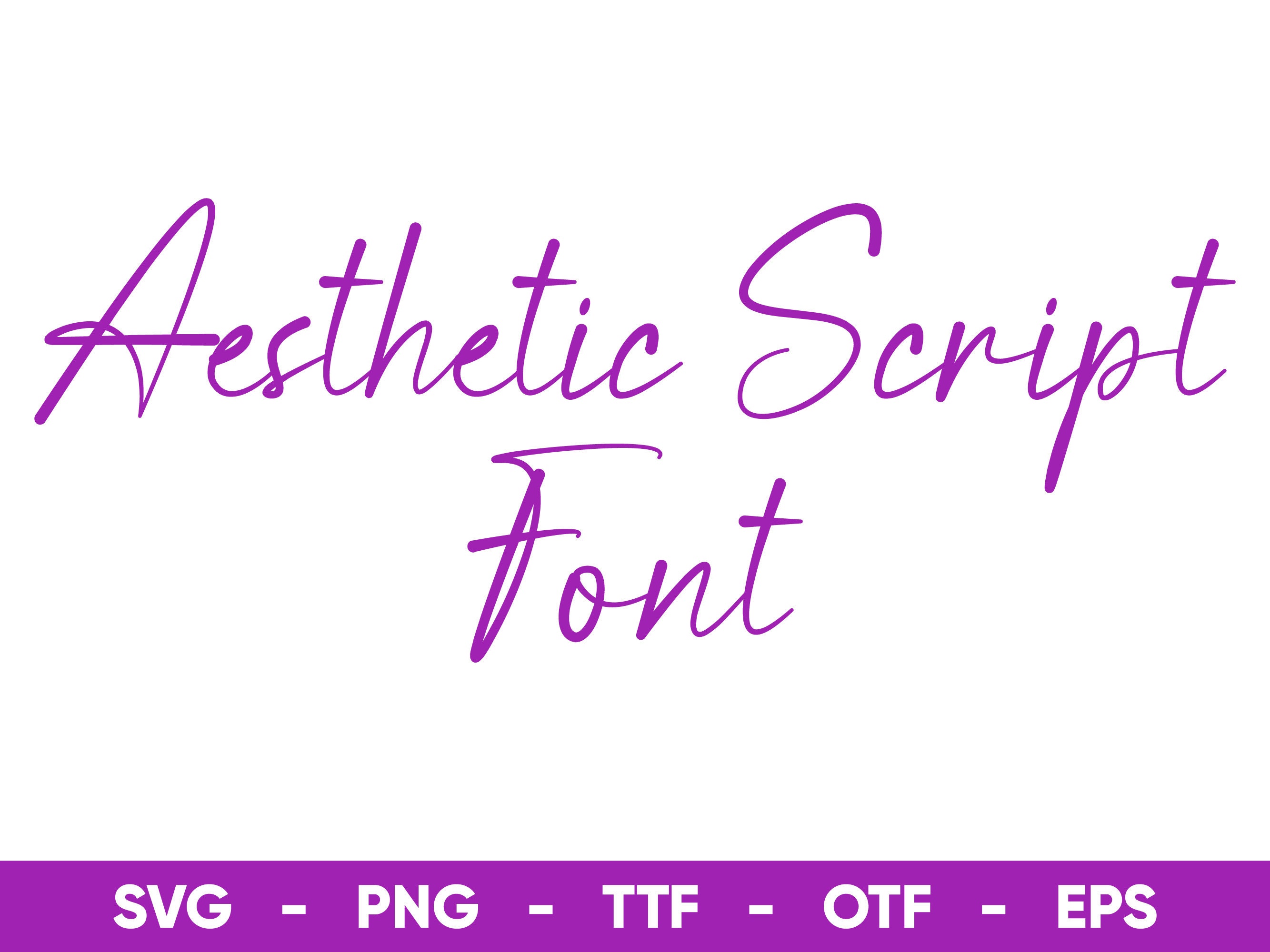 Aesthetic Script Font SVG Handwritten Font Beautiful - Etsy
