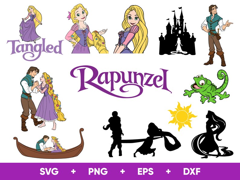 Rapunzel SVG, Tangled Svg Files for Cricut and Silhouette, Princess Svg ...
