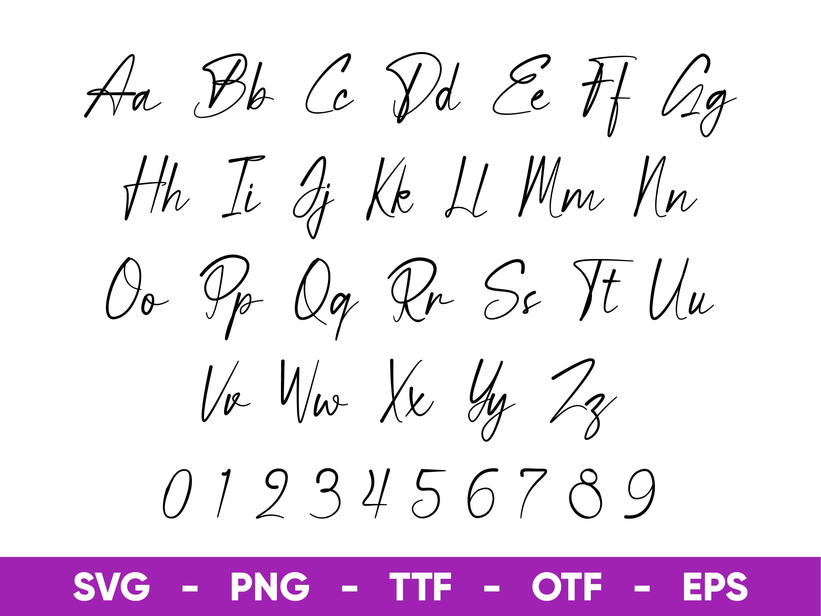 Aesthetic Script Font SVG Handwritten Font Beautiful - Etsy