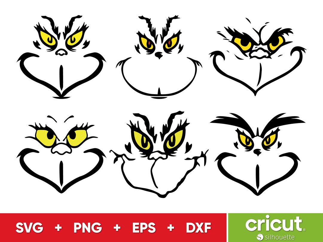 Grinch Face SVG Grinch Outline Svg Grinch Face PNG - Etsy Australia