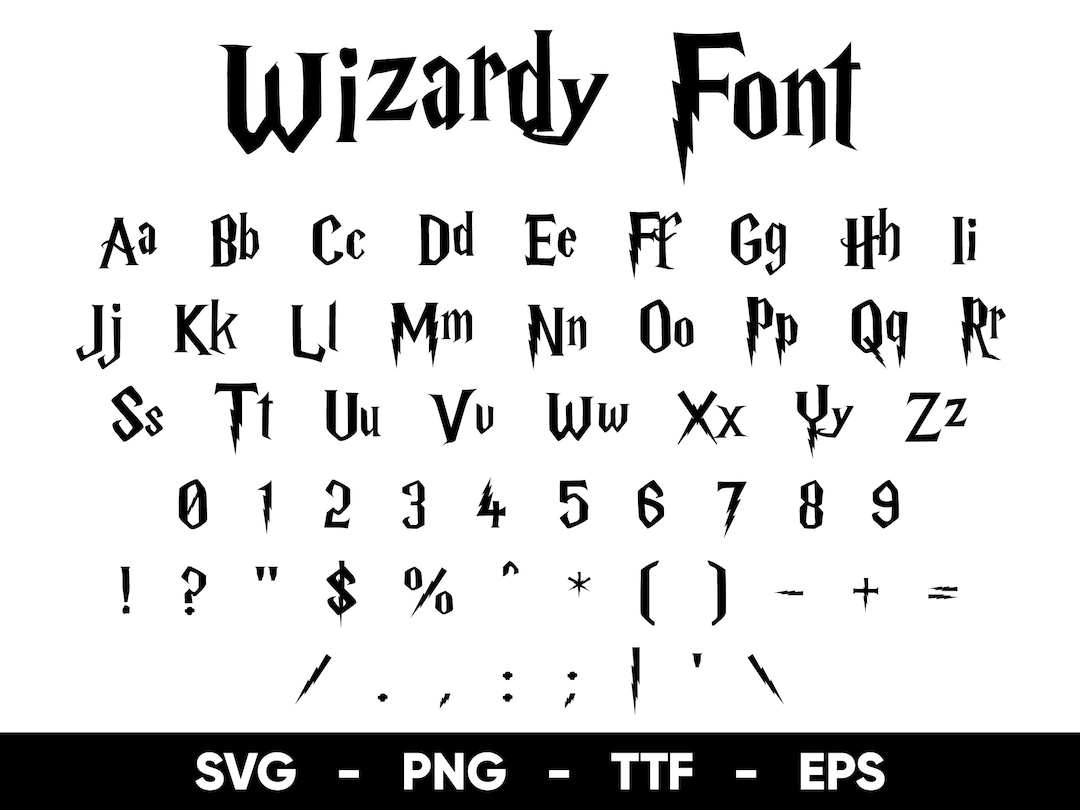 Wizardy Font SVG, Wizardy Font Svg Files for Cricut and Silhouette ...