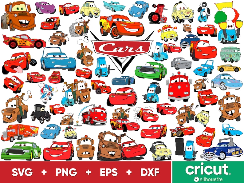 Cars SVG Bundle Lightning Mcqueen Svg Files for Cricut - Etsy Australia