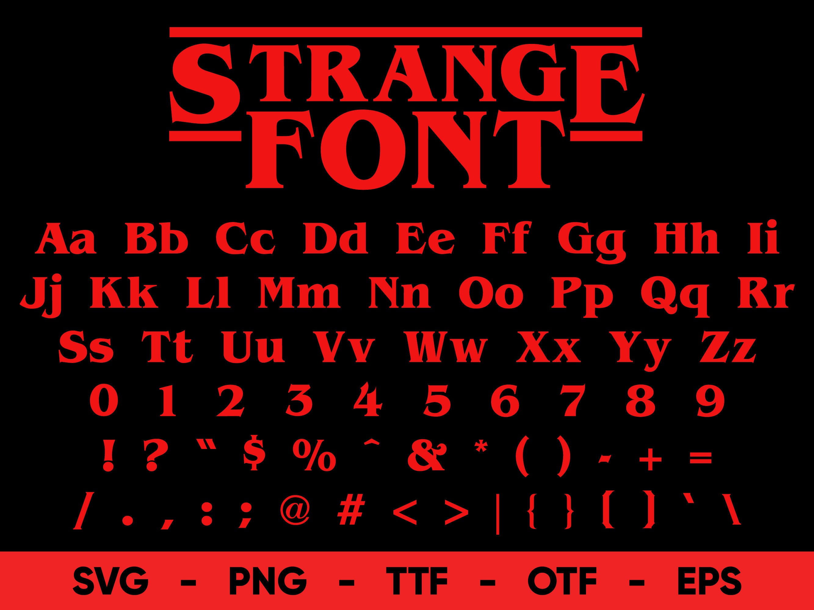 Stranger Font SVG, Stranger Font Svg Files for Cricut and Silhouette ...