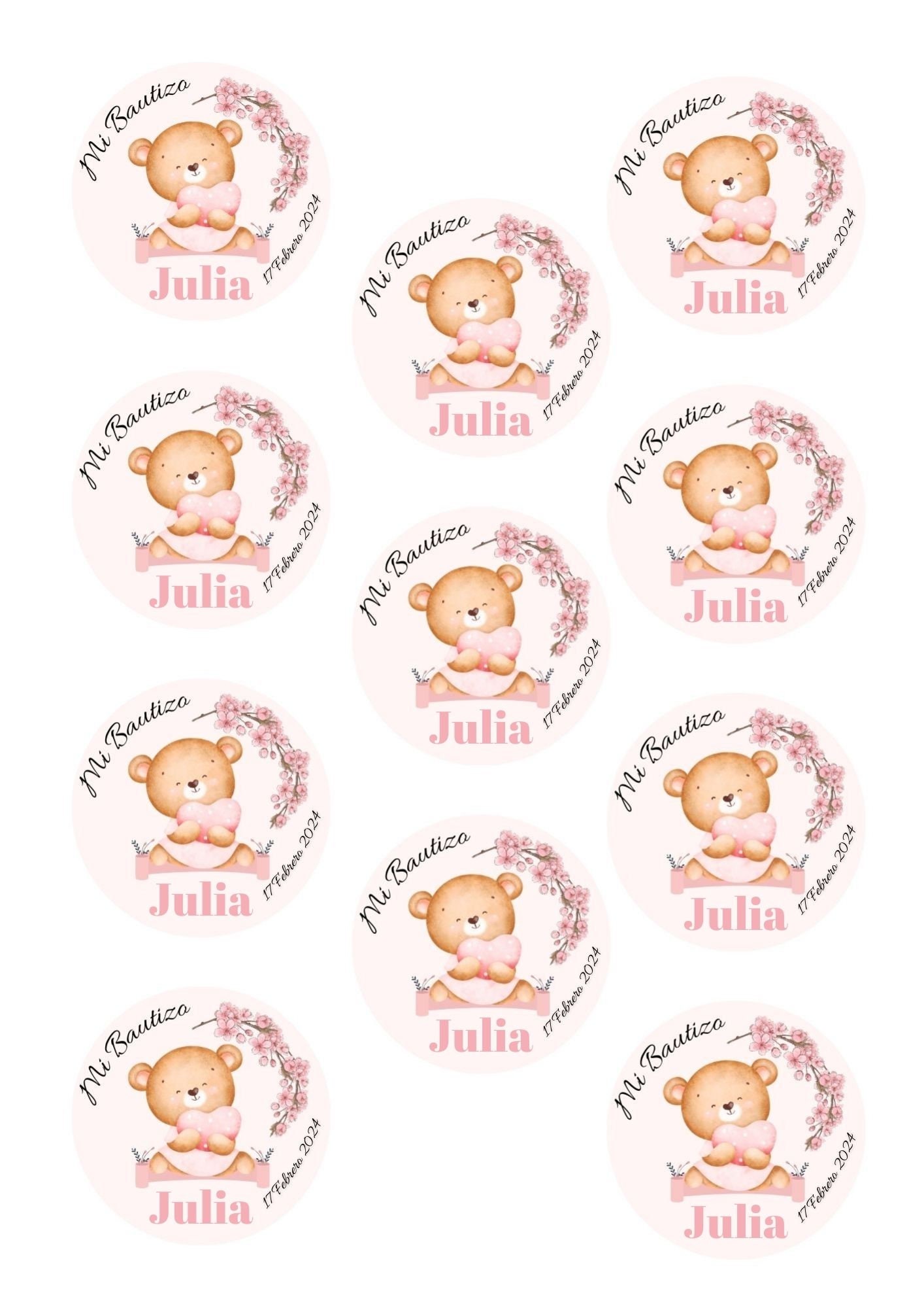 Downloadable Girl Baptism Labels, Downloadable Baptism Labels, Baptism ...
