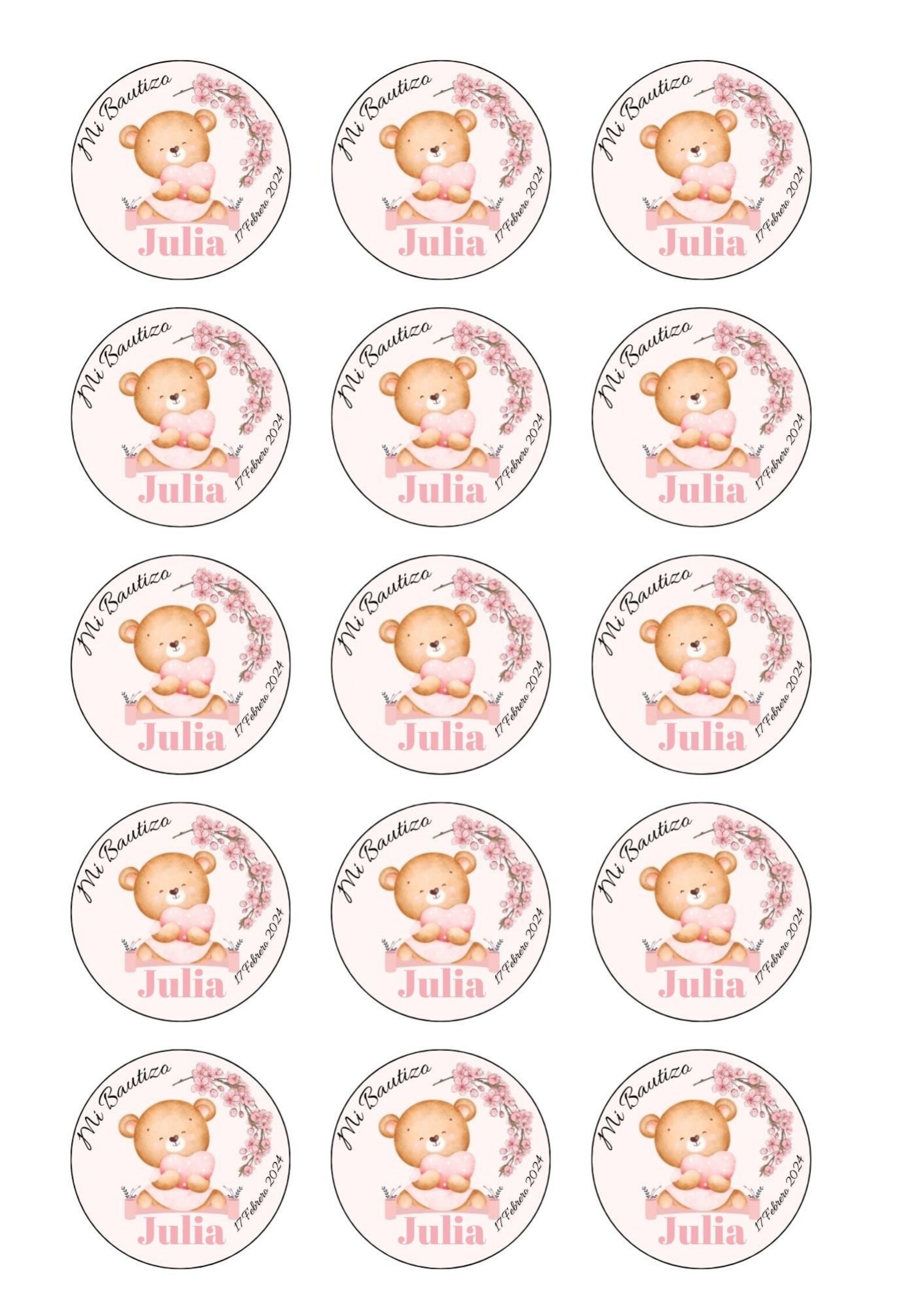 Editable Labels for Christening, Editable Stickers for Christening ...
