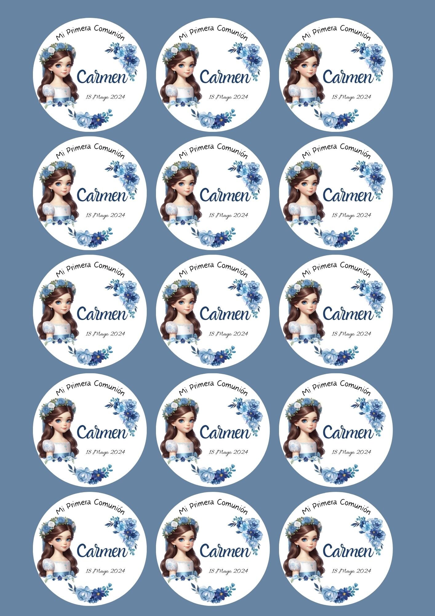 Editable Labels for Communion, Editable Stickers for Communion ...