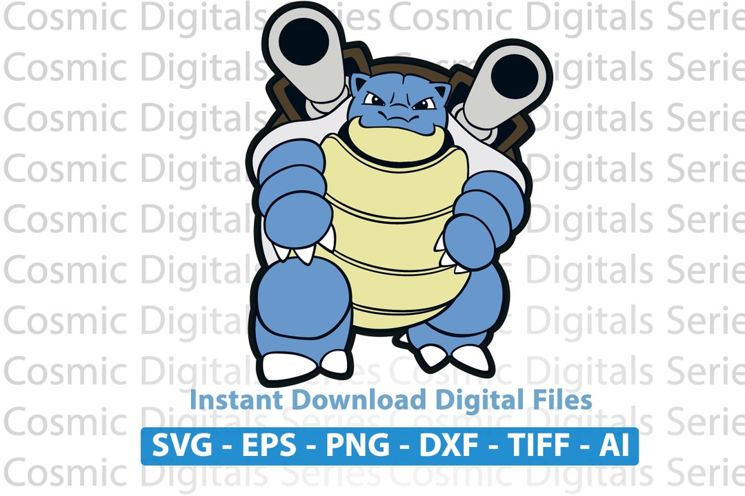 Blastoise Svg, Blastoise Png, Pokemon Svg, Blastoise Clipart, Blastoise ...