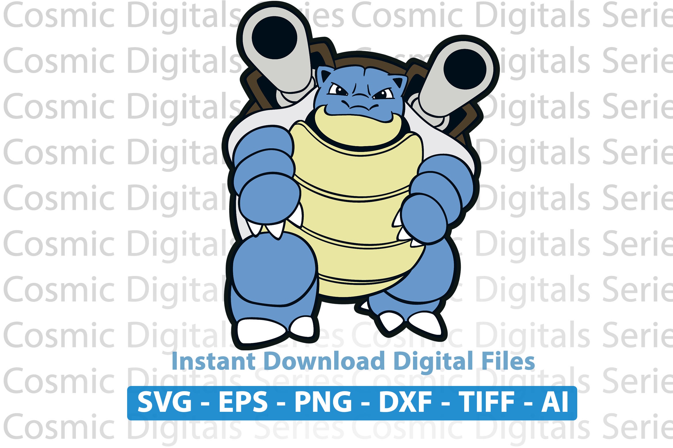 Blastoise Svg, Blastoise Png, Pokemon Svg, Blastoise Clipart, Blastoise ...