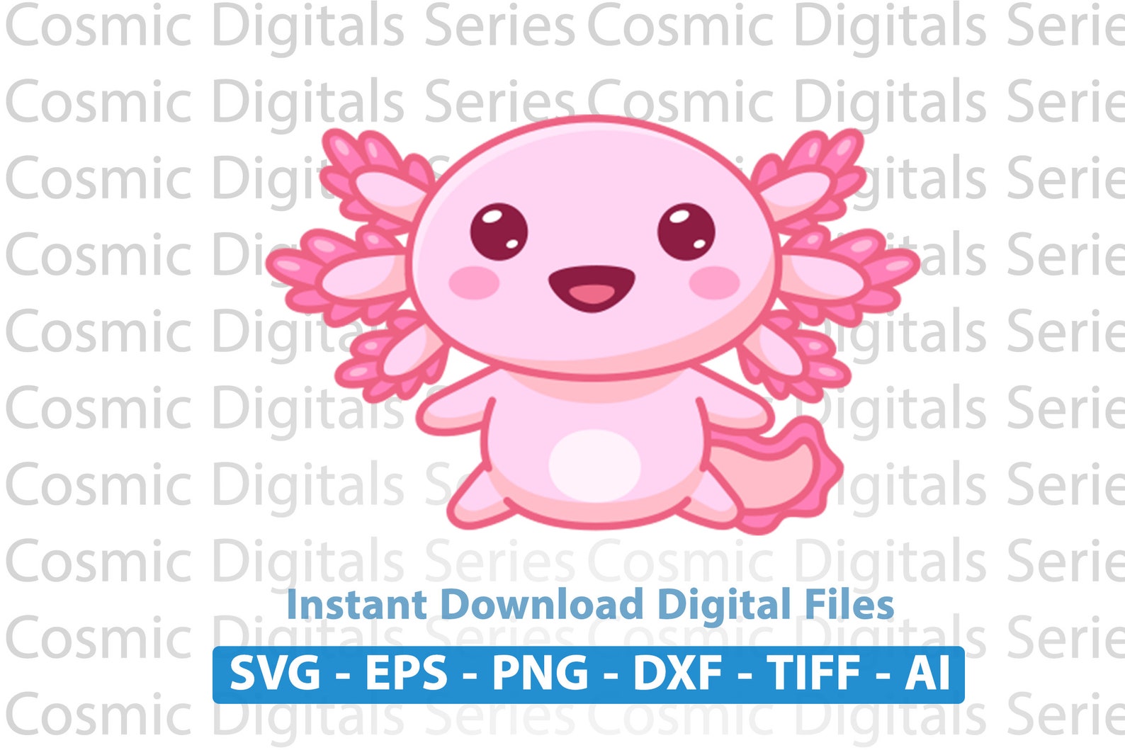 Cute Axolotl, Axolotl Clipart, Baby Axolotl, Cute Axolotl Layered SVG ...