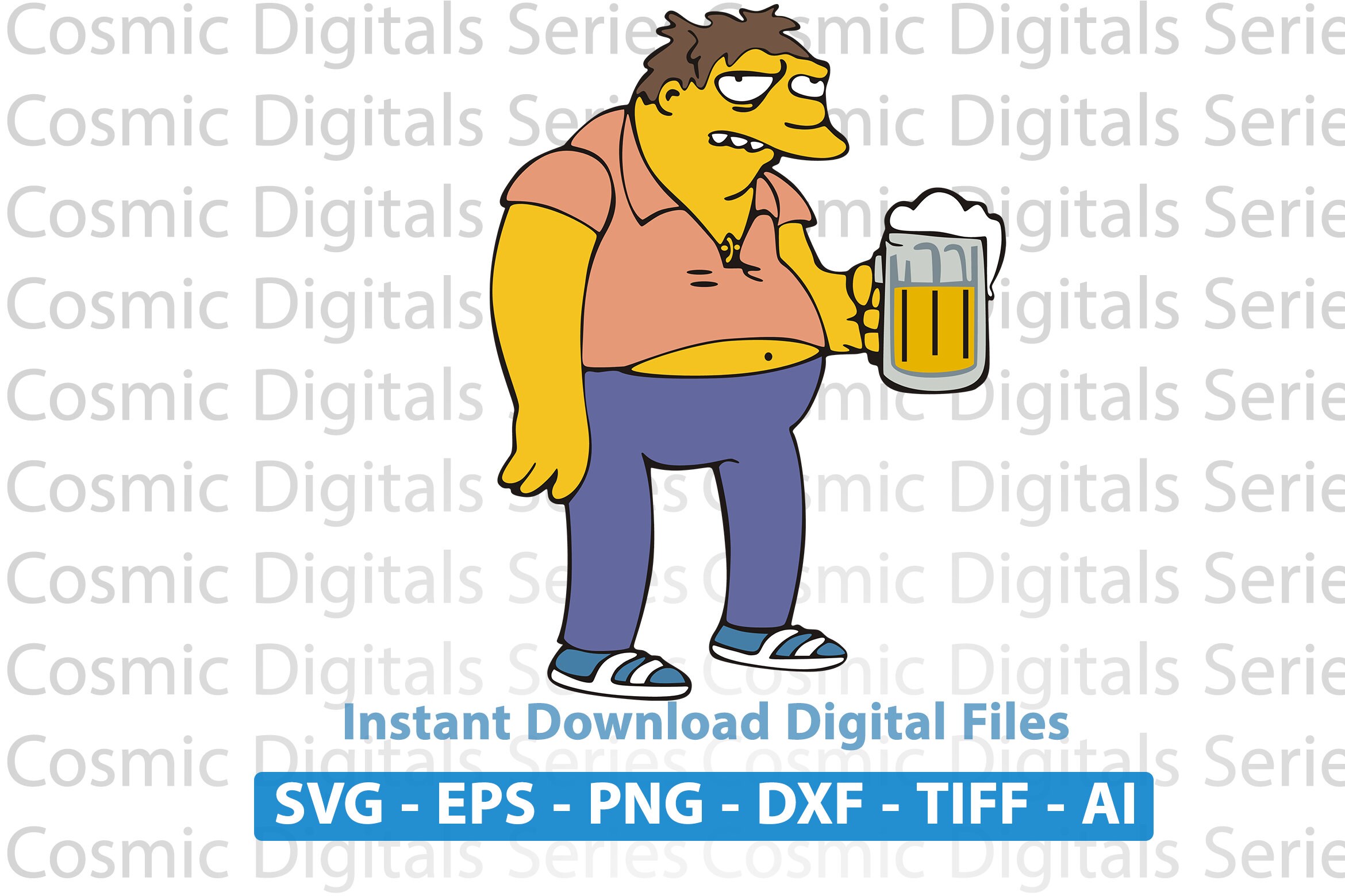 The Simpsons Svg, the Simpsons Png, the Simpsons, Barney Gumble Svg ...