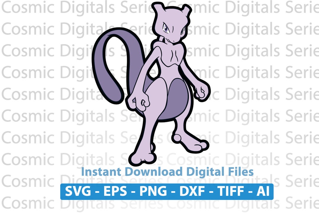 Mewtwo Svg, Mewtwo Png, Pokemon Svg, Mewtwo Clipart, Mewtwo Silhouette ...