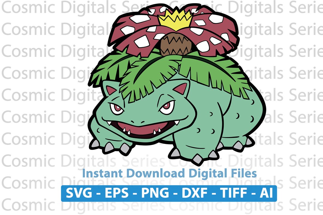 Venusaur Svg, Venusaur Png, Pokemon Svg, Venusaur Clipart, Venusaur ...