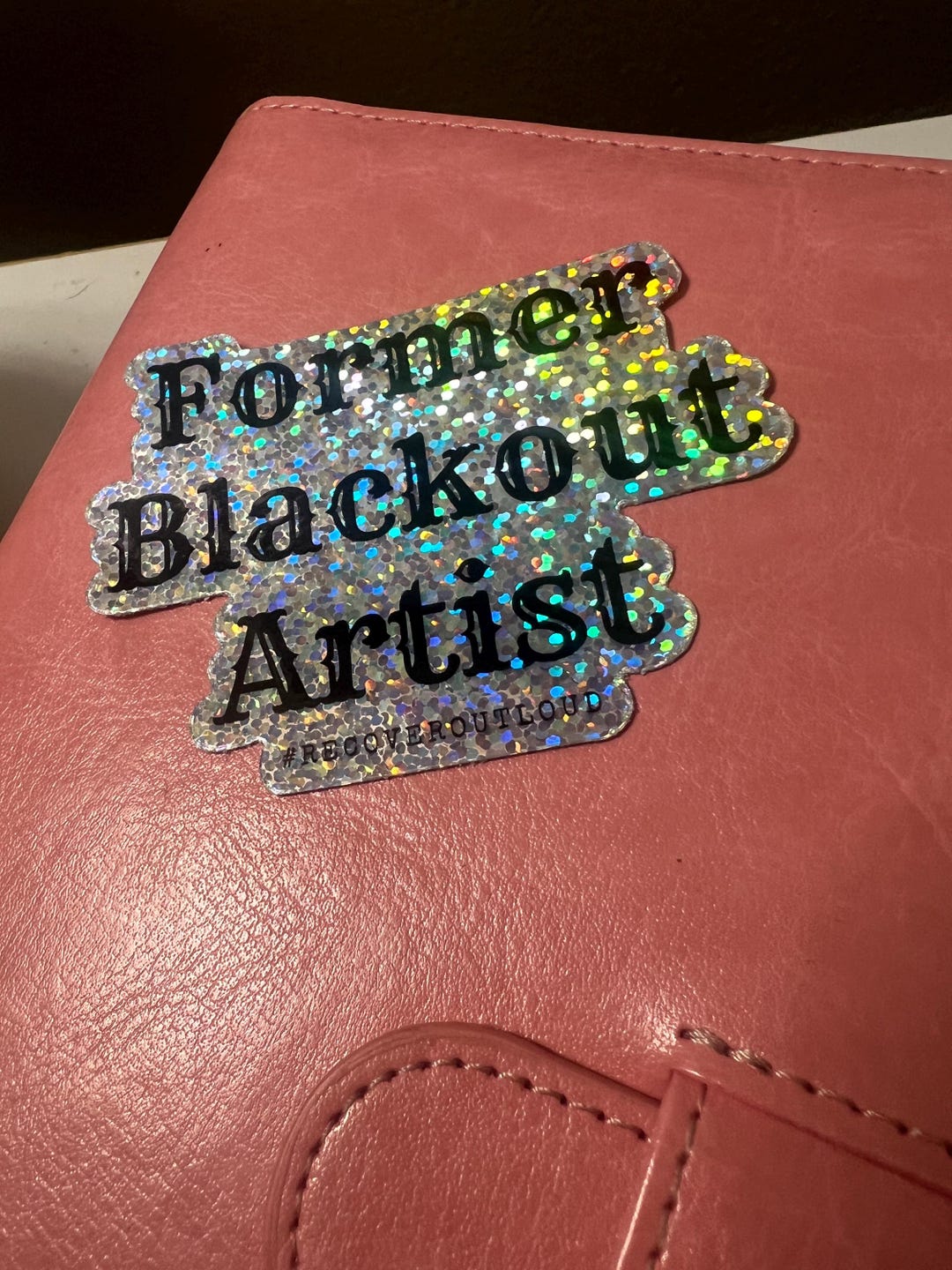 Former Blackout Artist Glitter Sticker- Sobriety/recovery Humor - Etsy