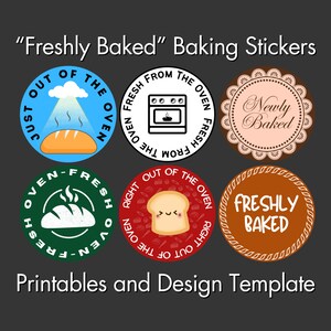 Baking Stickers Newly Baked Label Design Template and Printables - Etsy