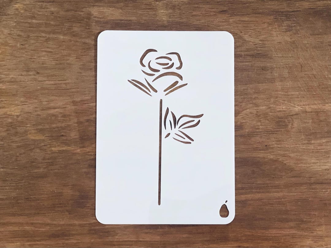Rose Stencil, Craft Stencils, Custom Stencils - Etsy