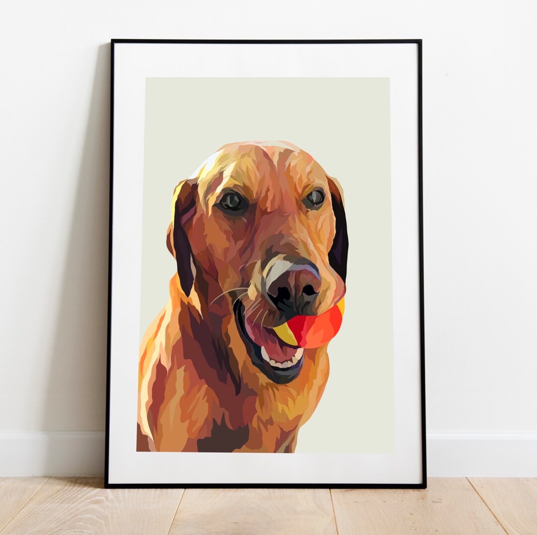 Labrador Print, Fox Red Lab, Dog Print, Dog Poster, Animal Poster ...