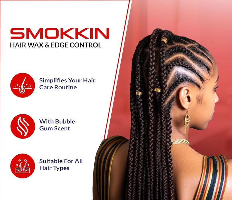 Smokkin 4-in-1 Multipurpose Professional Hair Wax- Perfect for 4c ...